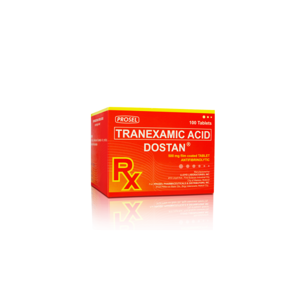 DOSTAN Tranexamic Acid 500mg Film-Coated Tablet 1's price in the Philippines | MedsGo Pharmacy